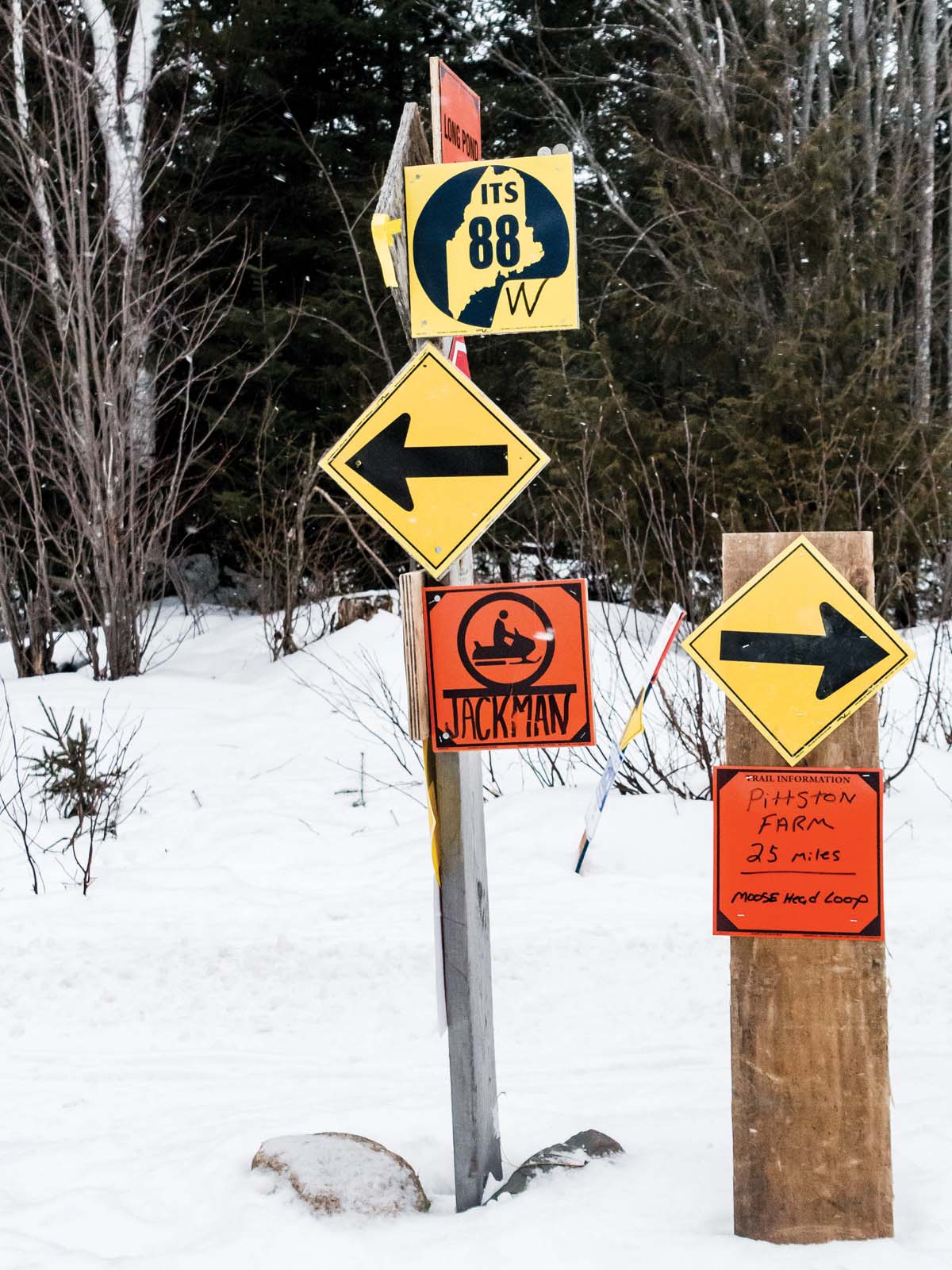 ITS trail marker on the Moosehead Loop - The Maine Mag