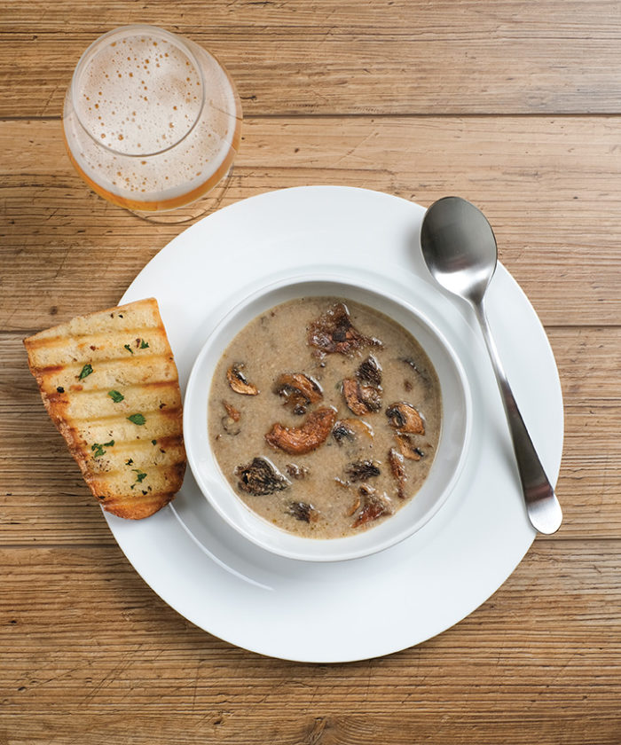 Roasted Mushroom and Garlic Bisque with Pan-Toasted Baguette | The ...